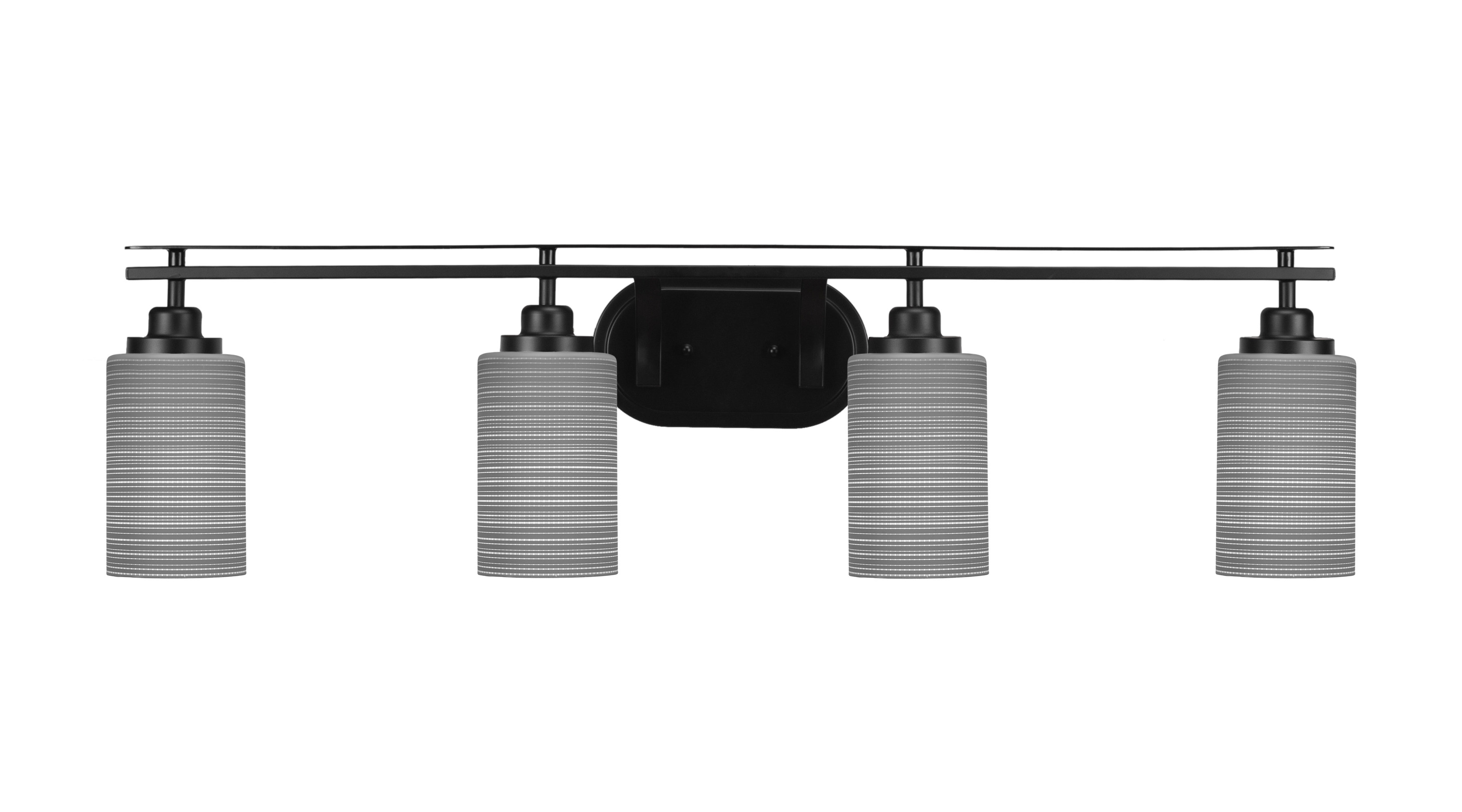 Wrought Studio Aleijah 4 Light Bath Bar Shown With 4" Grey Matrix Glass - Wayfair Canada